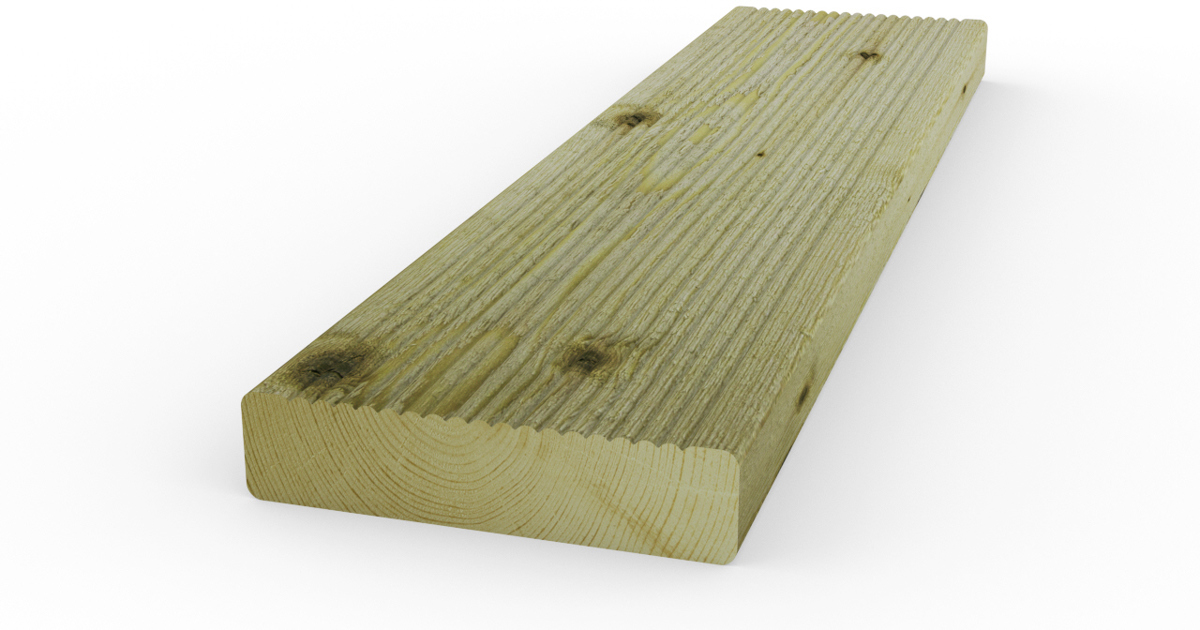 Tryckimpregnerad rillad trall - Norra Timber